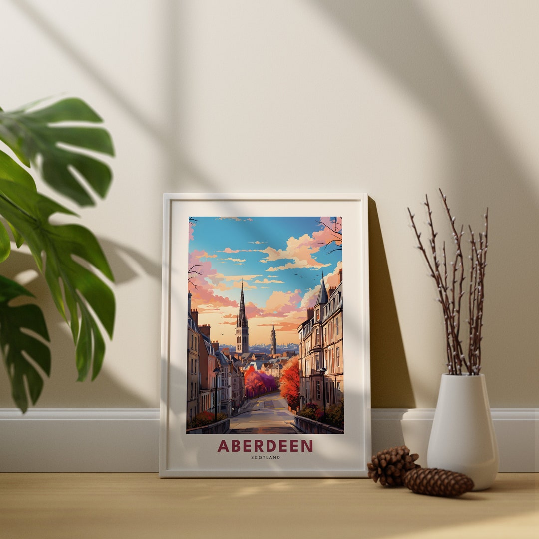 Aberdeen Poster - Aberdeen Wall Art Print - Scotland Wall Art Print ...