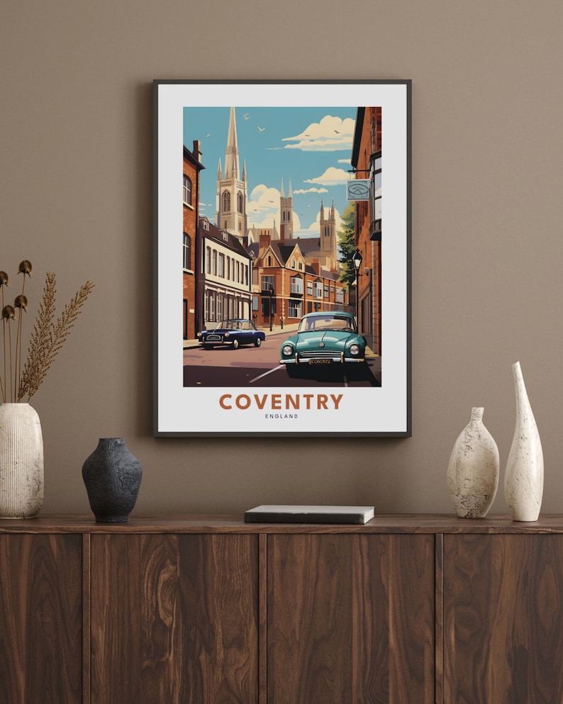 Coventry Print, Coventry Poster, England Travel Wall Art, England City ...