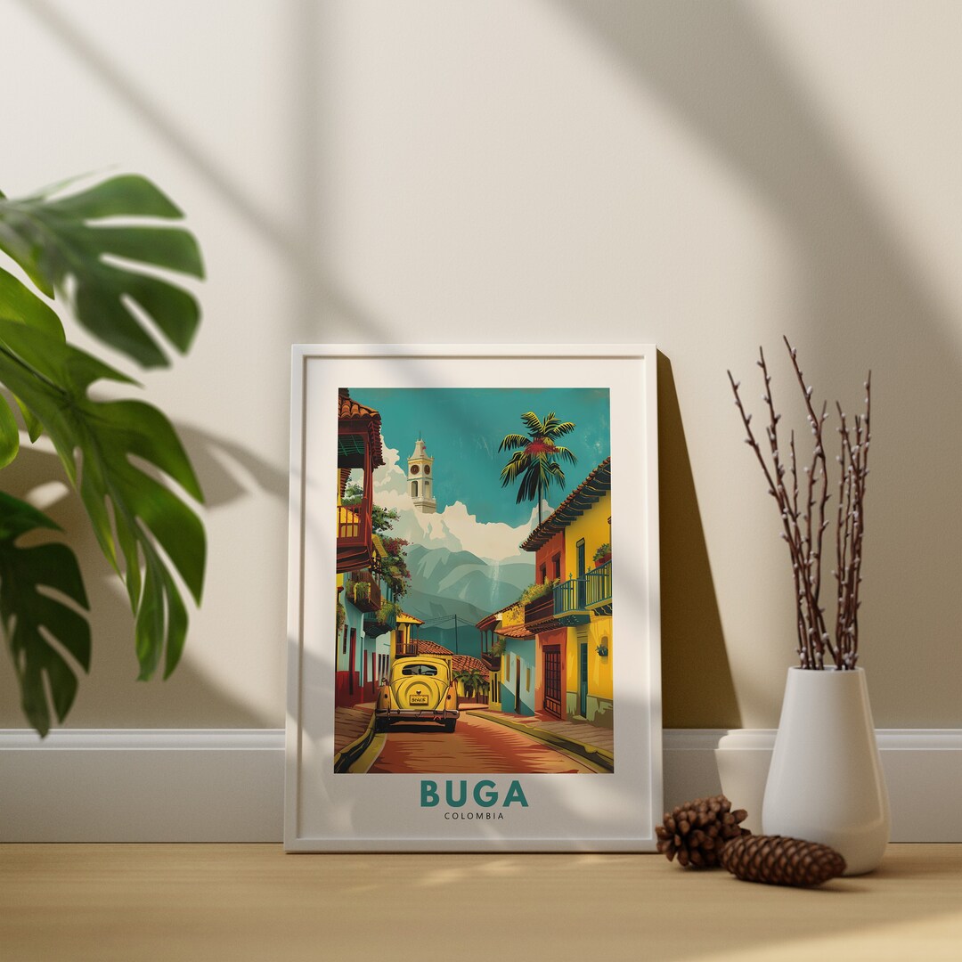 Buga Art Print, Buga Poster, Colombia Wall Decor, Buga Wall Art Hang ...