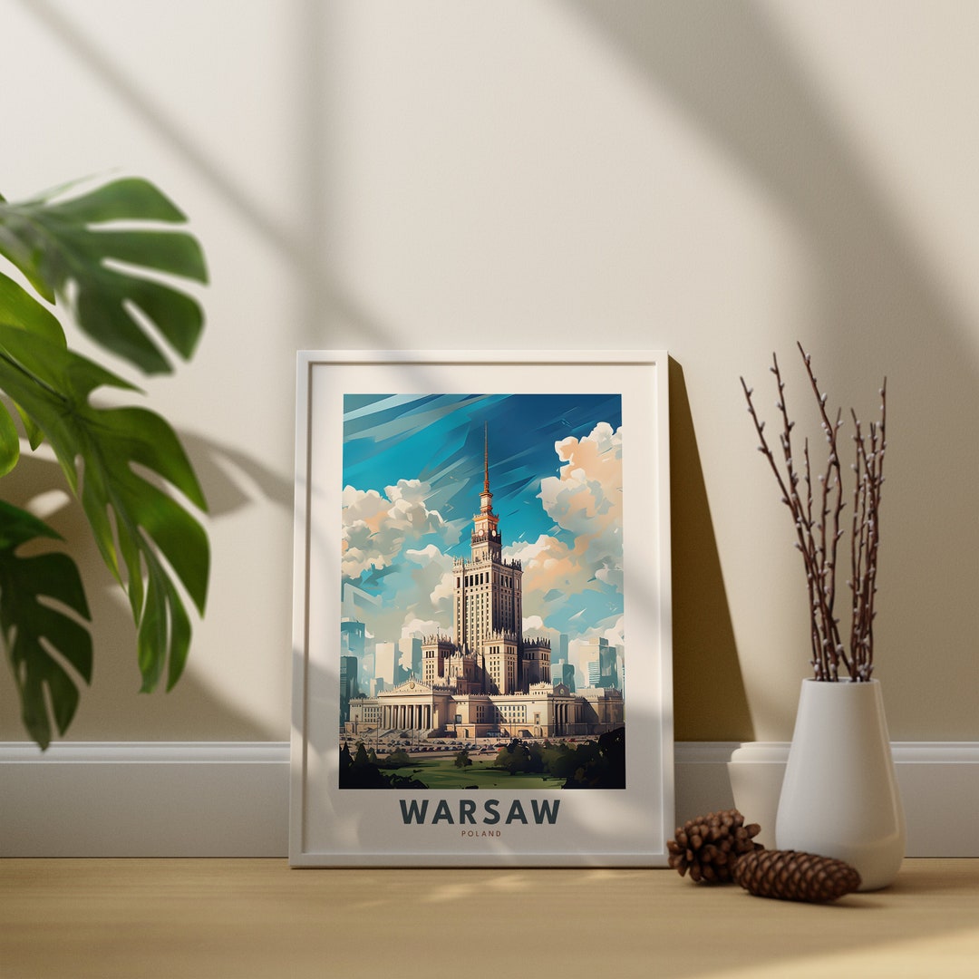 Warsaw Wall Art Print - Warsaw Illustration - Warsaw Art Poster ...