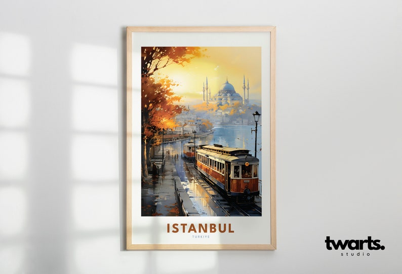 Istanbul Poster - Istanbul Wall Art - Travel Poster - Turkey Wall Decor ...