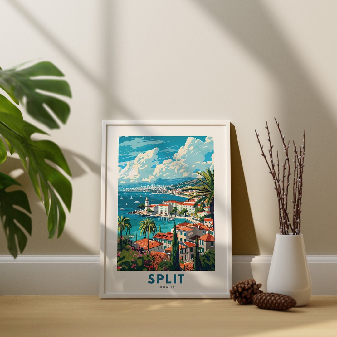 Split Art Print, Split Wall Travel Poster, Croatia Wall Decor, Split ...