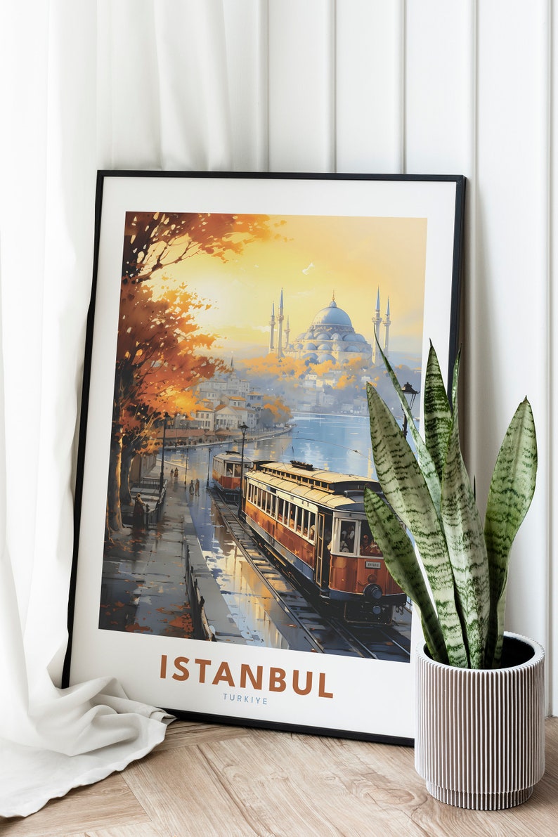 Istanbul Poster Istanbul Wall Art Travel Poster Turkey Wall Decor ...