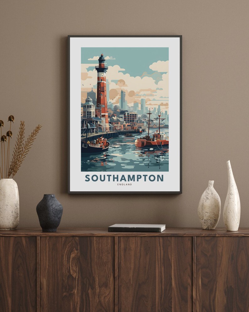 Southampton Travel Poster - Southampton Travel Print - Southampton City ...