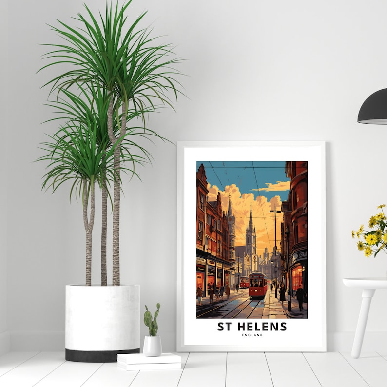 St Helens Travel Print Wall Art St Helens Wall Hanging Home Décor ...