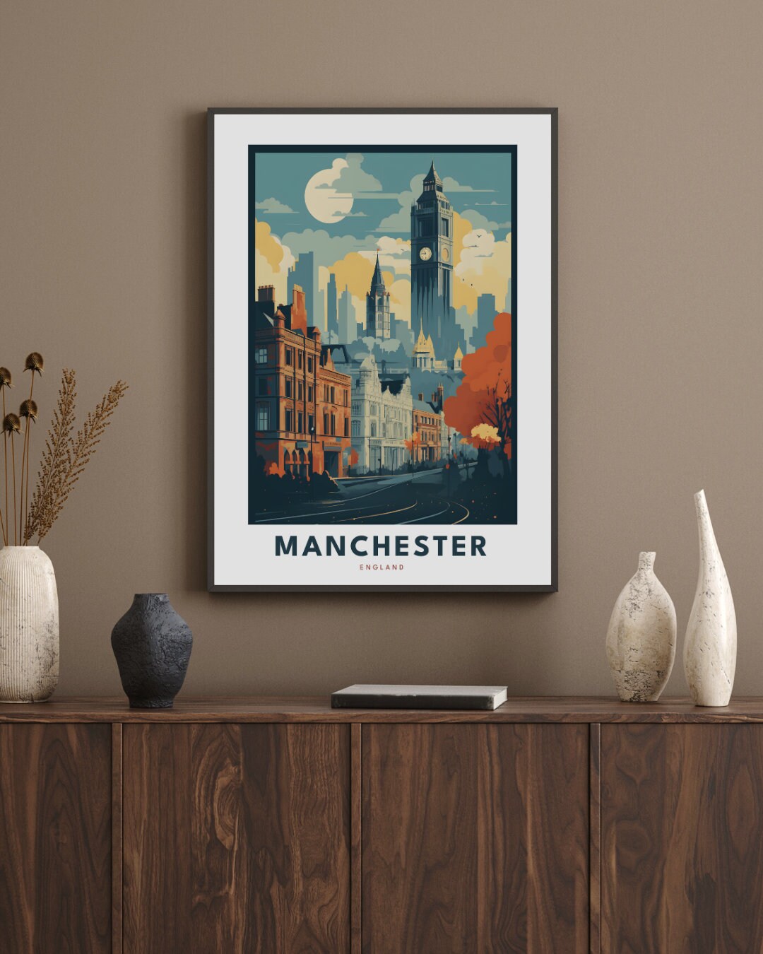 Manchester Poster Manchester Print Manchester Art England Print England ...