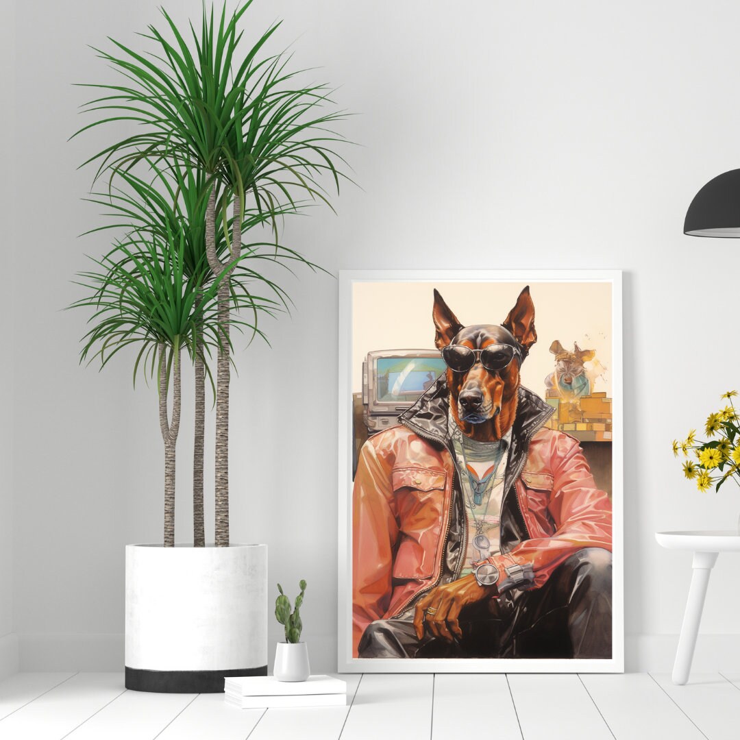 Doberman Print Cute Dog Prints Dobermand Lover Gift - Etsy