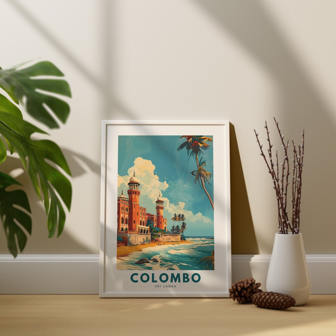 Colombo Wall Art Print, Colombo Wall Travel Poster, Sri Lanka Wall ...