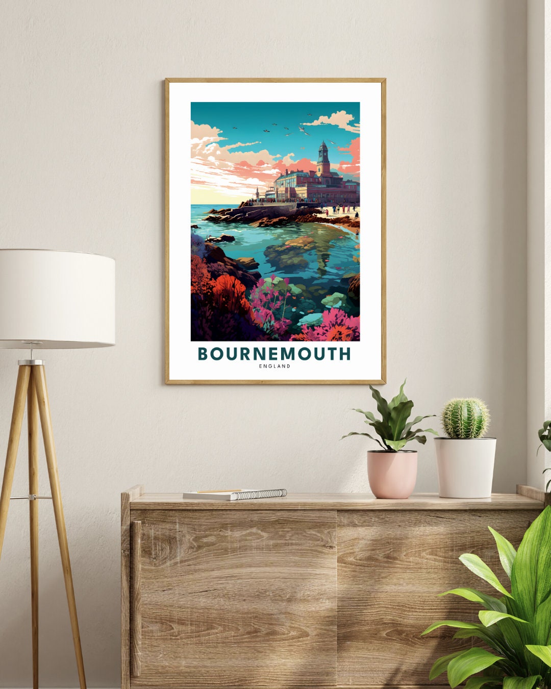 Bournemouth Print, Bournemouth City Poster, England Wall Art, UK Poster ...