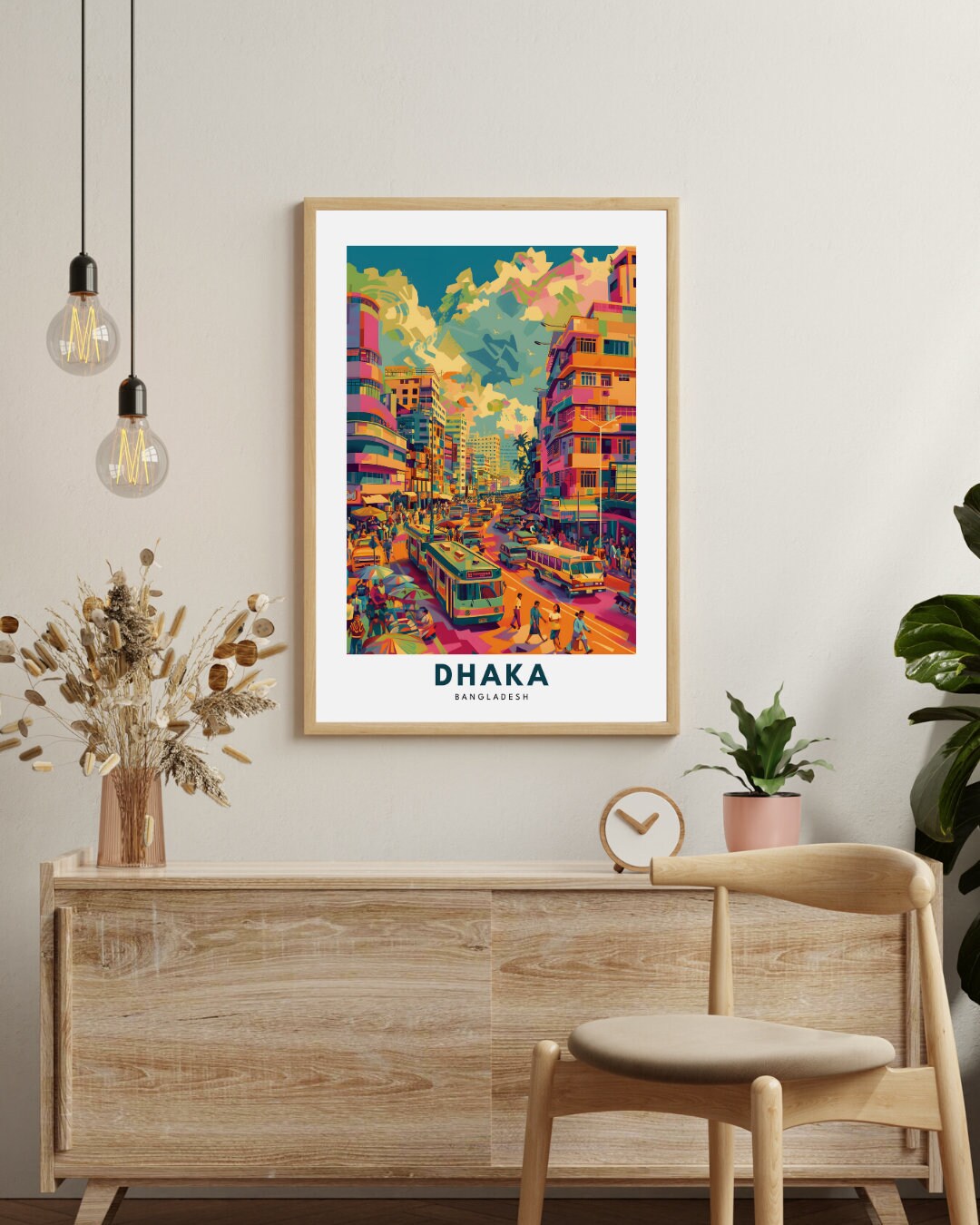 Dhaka Print, Dhaka Poster, Bangladesh Wall Hanging Art, Bangladesh City ...