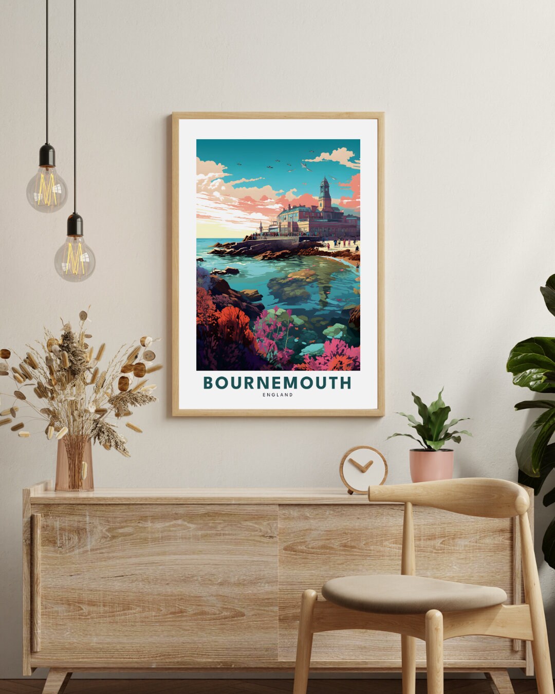 Bournemouth Print, Bournemouth City Poster, England Wall Art, UK Poster ...