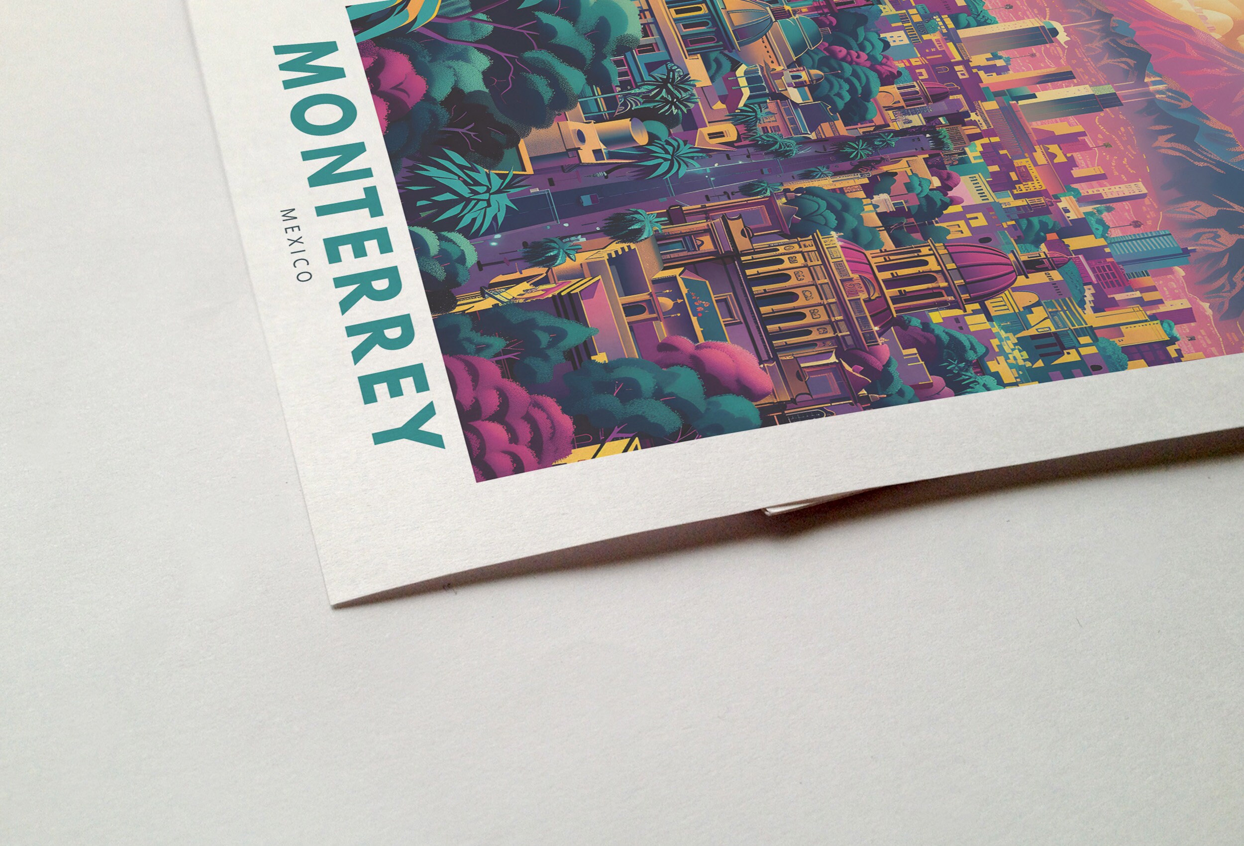 Monterrey Wall Art Print, Monterrey Art Poster, Mexico Wall Decor ...