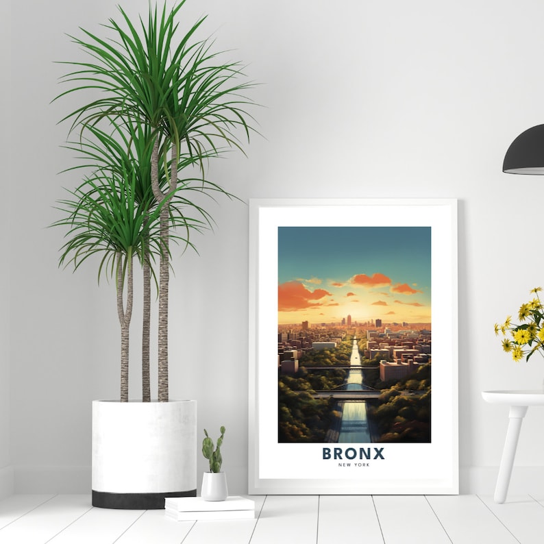 Bronx City Print, Bronx City Poster, New Yok City Wall Art, Bronx Wall ...