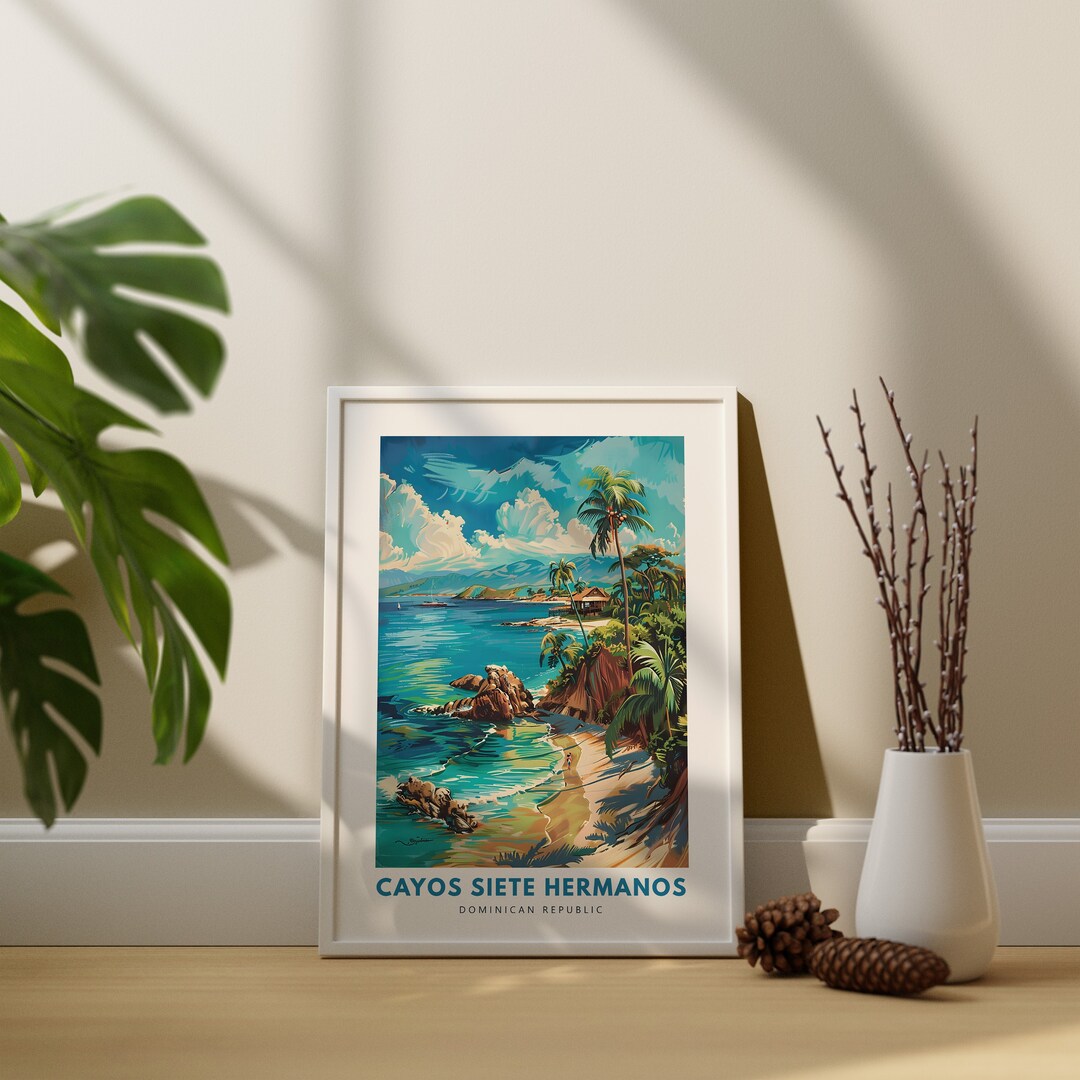 Cayos Siete Hermanos Wall Art Print, Cayos Siete Hermanos Travel Poster ...