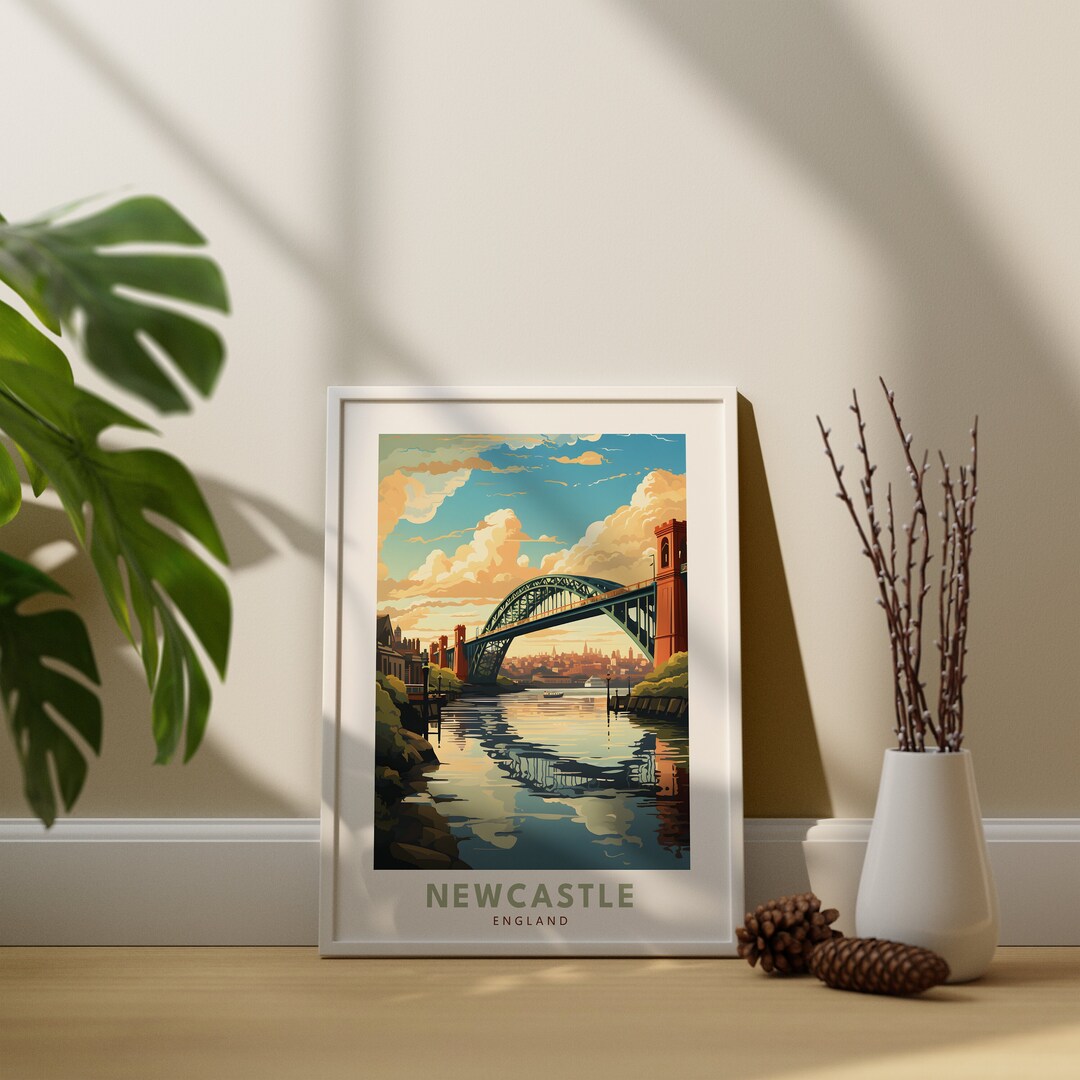 Newcastle Travel Poster - Newcastle Gift - United Kingdom - England ...