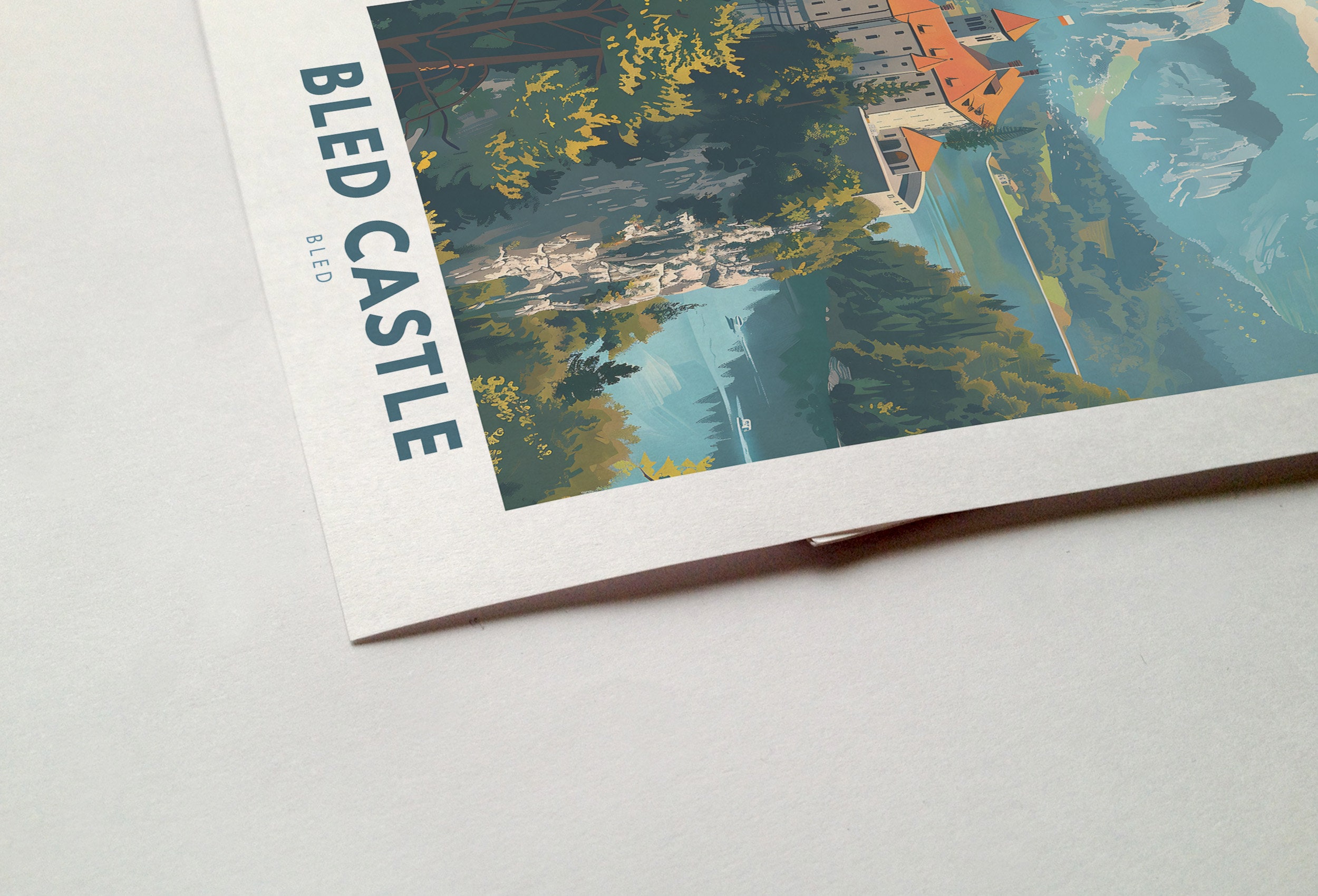 Bled Castle Art Print, Bled Castle Wall Travel Poster, Slovenia Wall ...