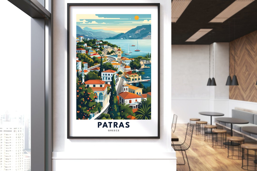 Patras Travel Print, Patras Travel Poster, Patras City Wall Art Hang ...