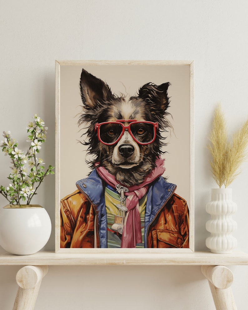 Vintage Dog Print - Cute Dog Prints - Dog Lover Gift - Dog Paw Print ...