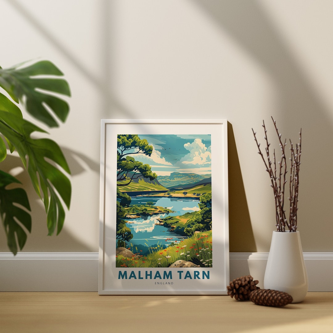 Malham Tarn Wall Art Print, Malham Tarn Travel Poster, England Wall ...