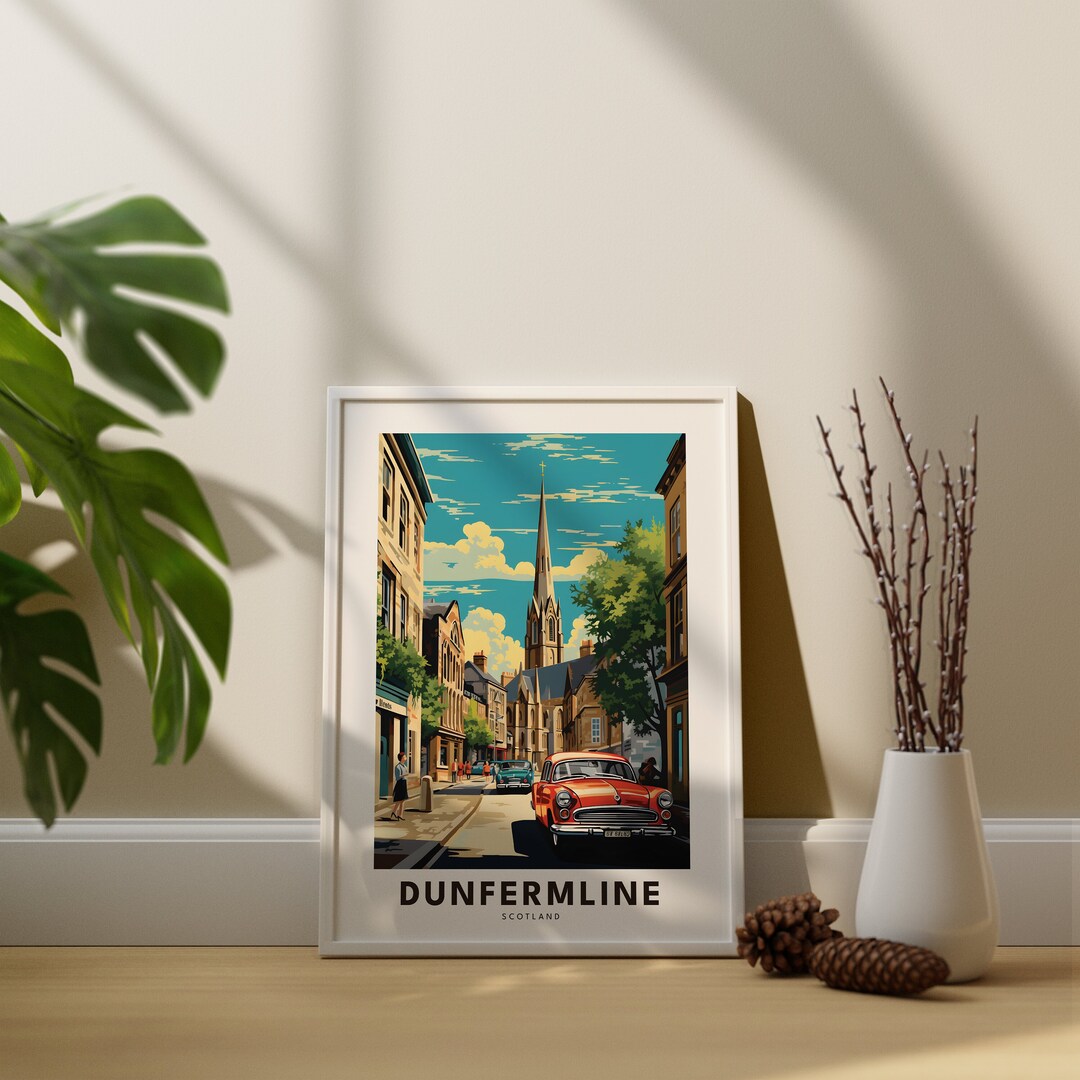 Dunfermline Print, Dunfermline Poster, Dunfermline City Wall Art ...