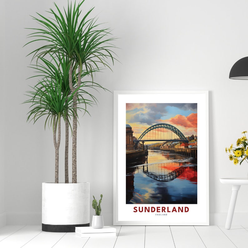 Sunderland Travel Print, Sunderland Wall Art Poster, Sunderland Travel ...