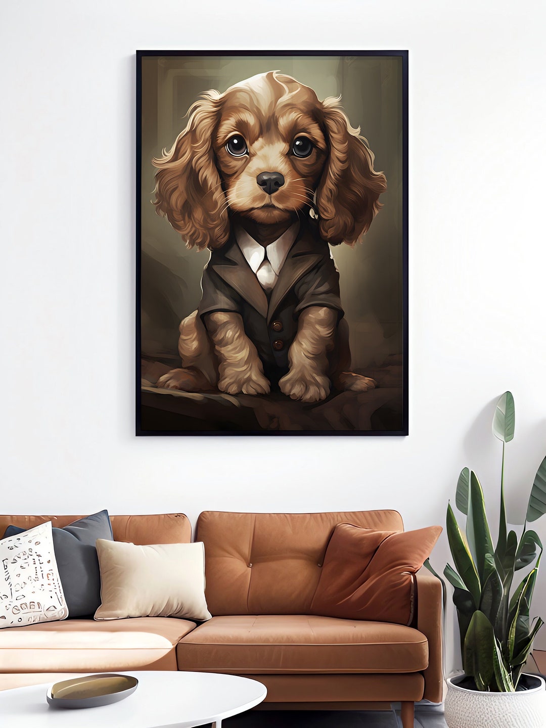 Chibi Style Cocker Spaniel Art Print - Cocker Spaniel Home Decoration ...
