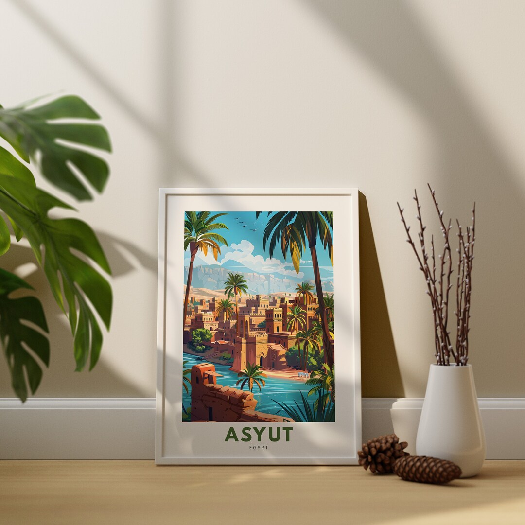 Asyut Wall Art Print, Asyut Art Poster, Egypt Wall Decor, Asyut Wall ...