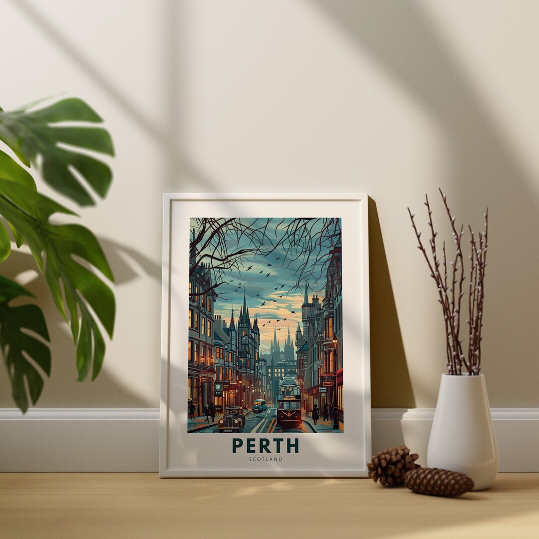 Perth Wall Art Print, Perth Wall Travel Poster, Scotland Wall Decor ...