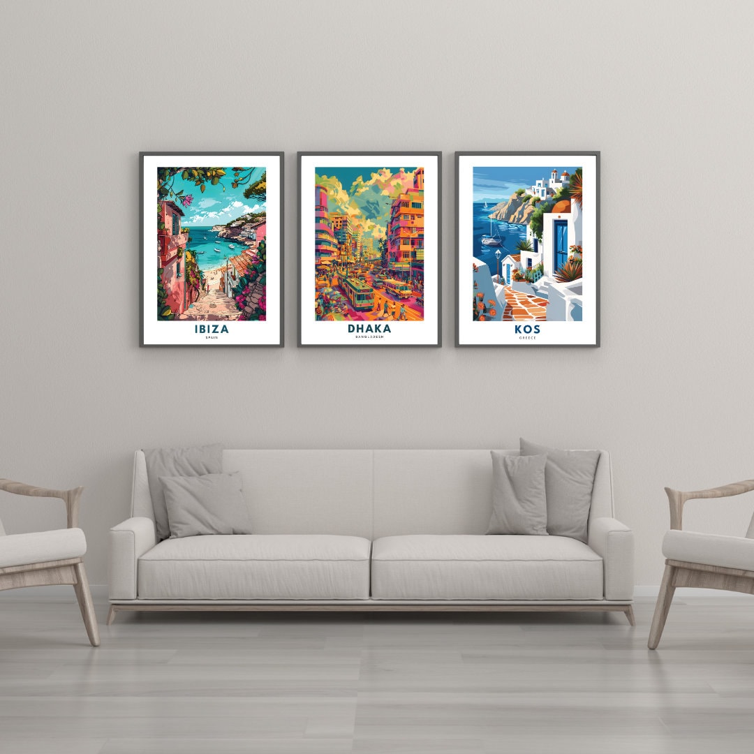 Dhaka Print, Dhaka Poster, Bangladesh Wall Hanging Art, Bangladesh City ...