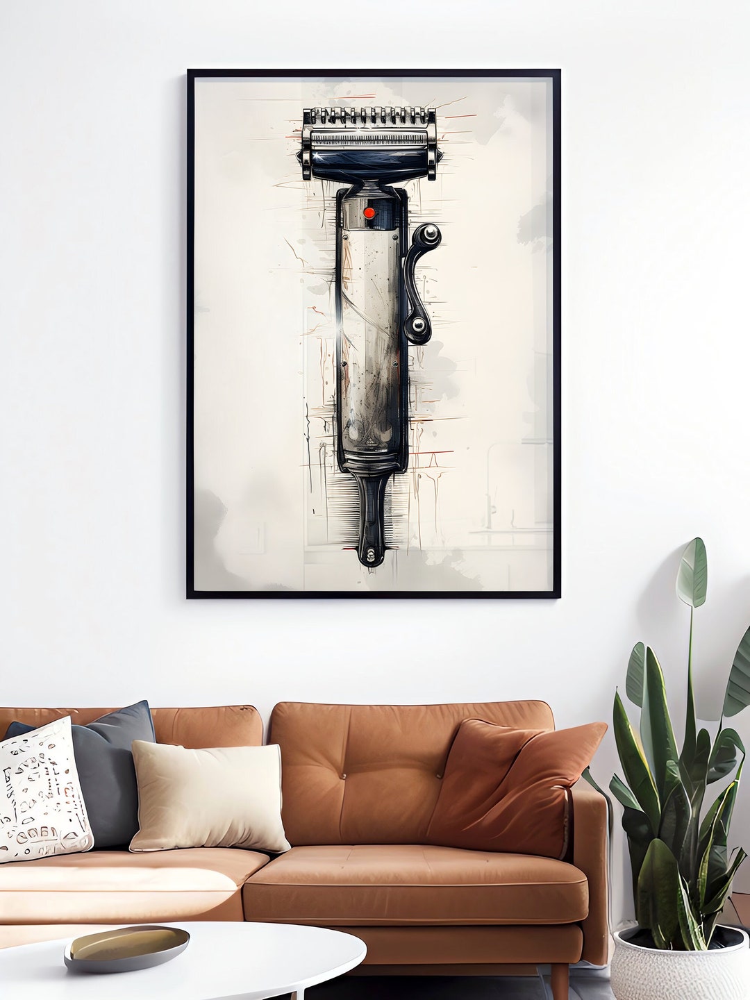 Barber Clipper Kunst Barber Clipper Wand Kunst Friseur Geschenk ...