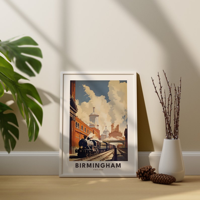 Vintage Birmingham Print, Vintage Birmingham Poster, England Wall Art ...