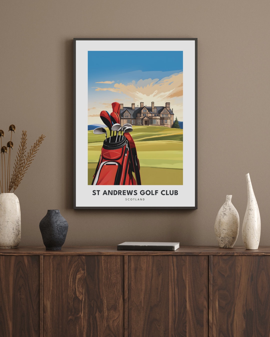 Golf Print Scotland Golf Poster Golf Art Print Golf Poster Golf Wall ...