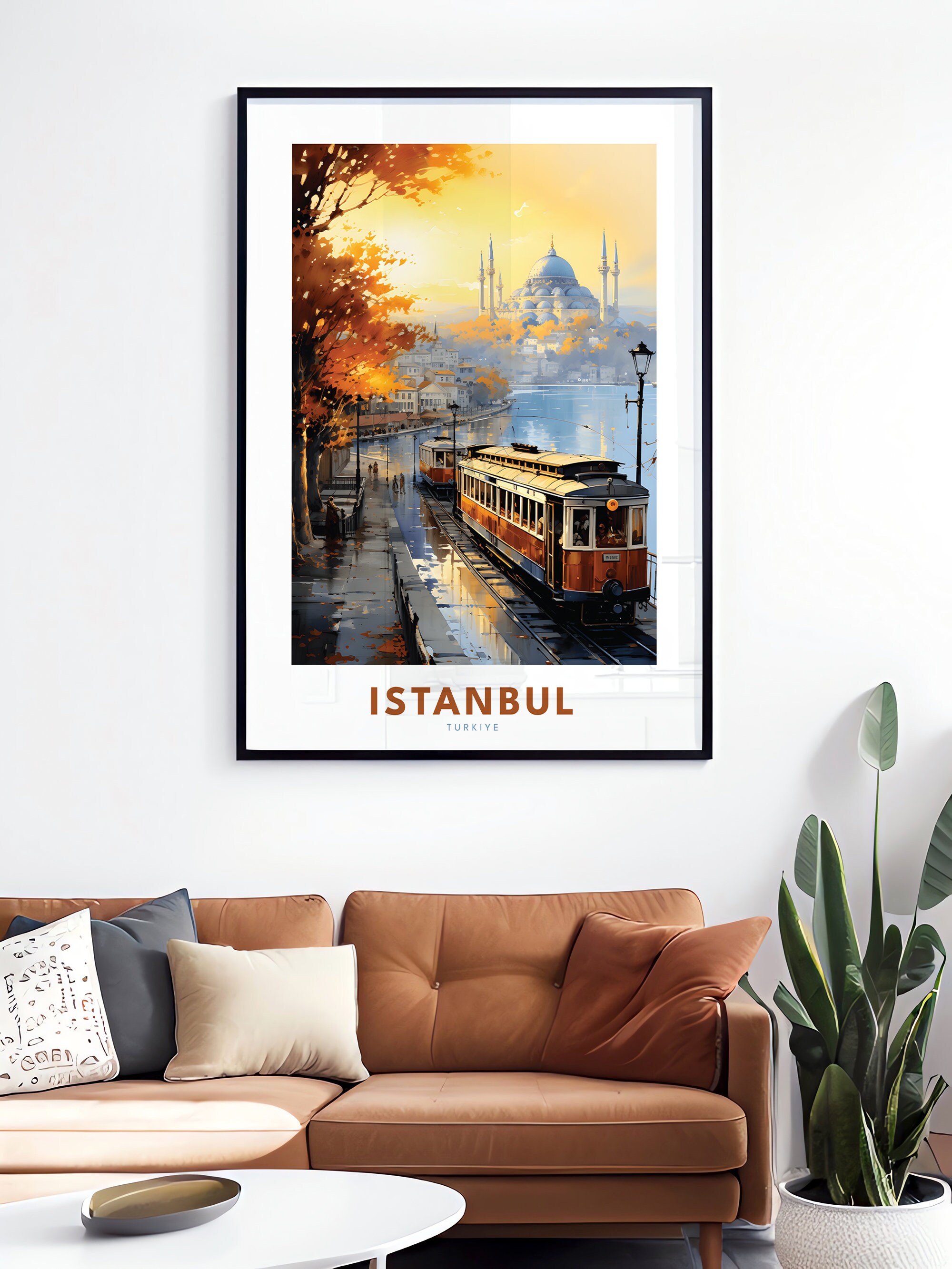 Istanbul Poster Istanbul Wall Art Travel Poster Turkey Wall Decor ...