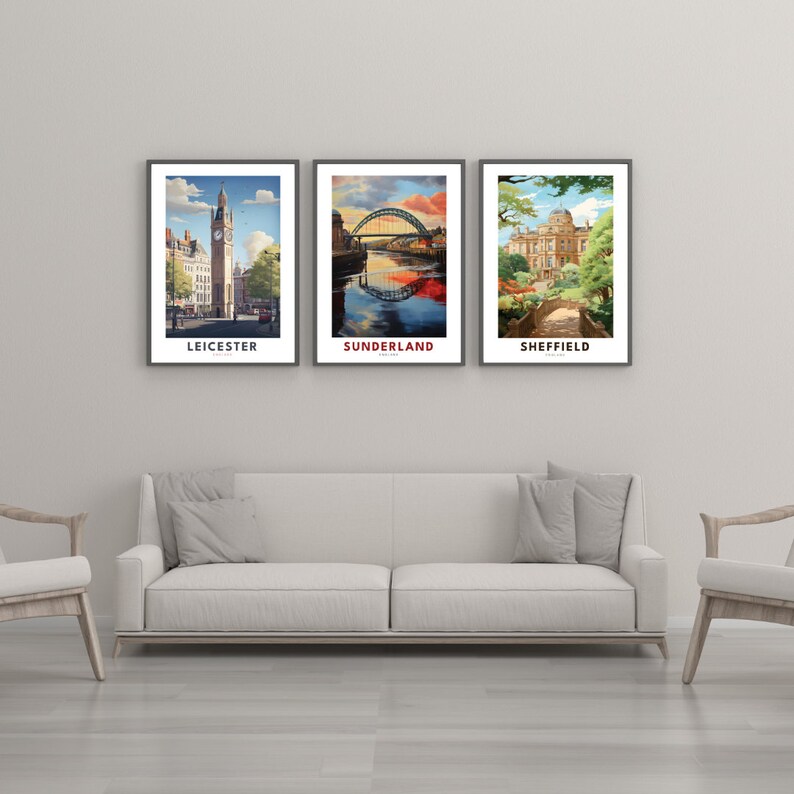 Sunderland Travel Print, Sunderland Wall Art Poster, Sunderland Travel ...