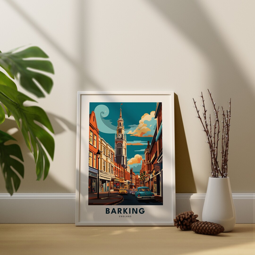 Barking Print, Barking Poster, East London City Wall Art Print Poster ...