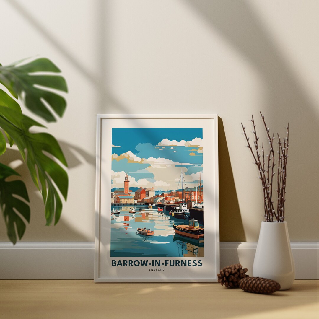 Barrow-in-furness Print, Barrow-in-furness Poster, Cumbria City Wall ...