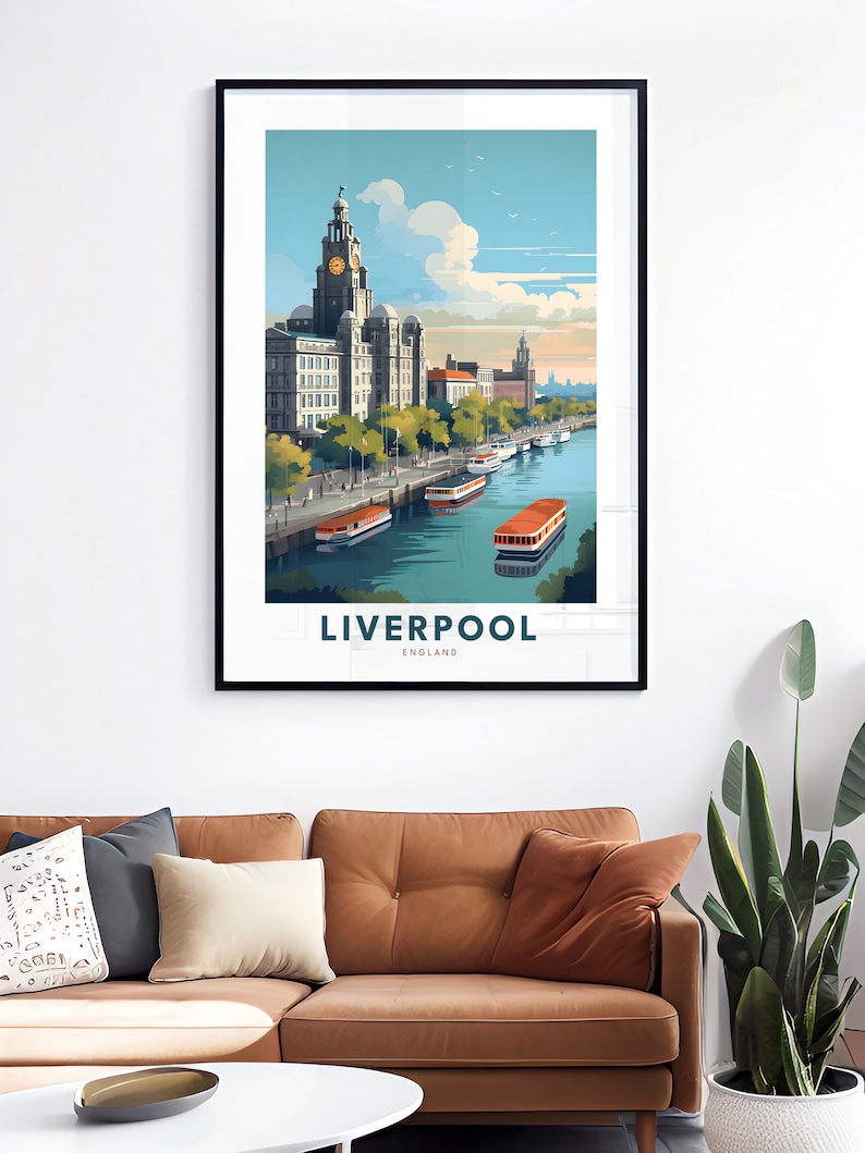 Liverpool Print, Liverpool City Poster, England City Wall Art, Uk ...