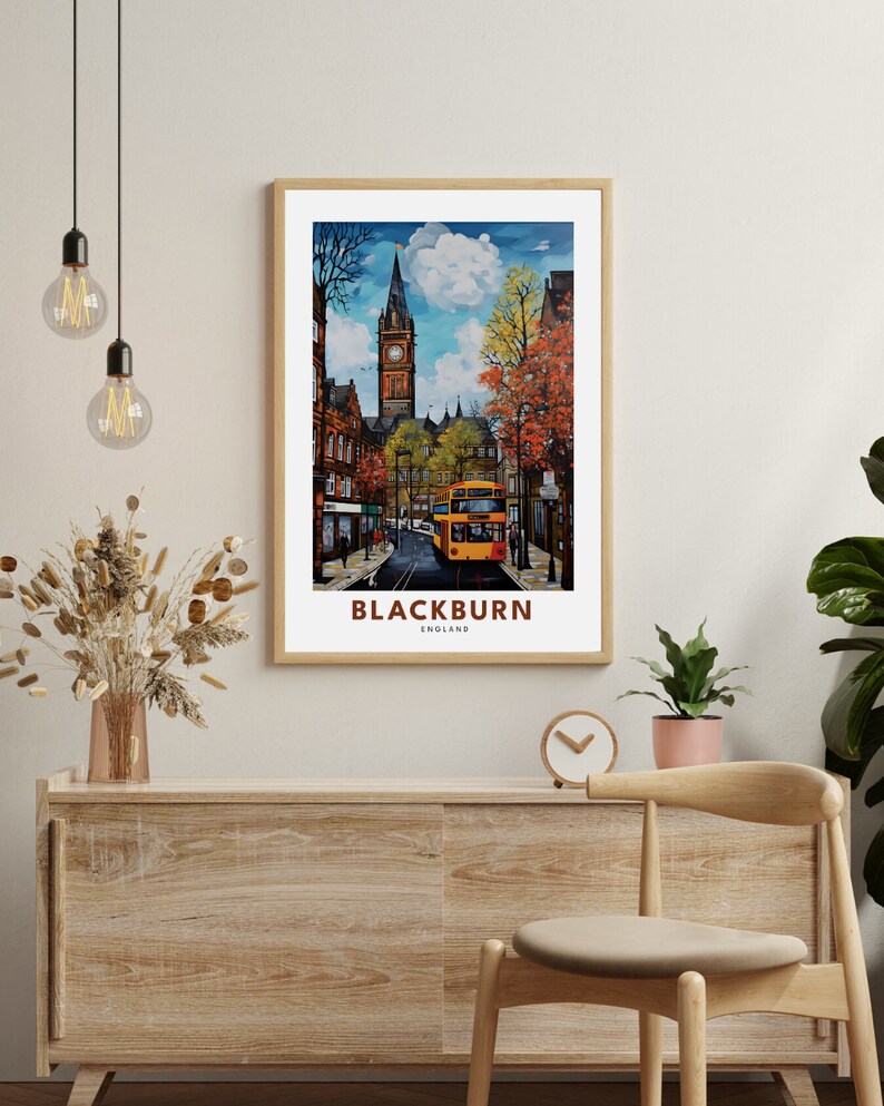 Blackburn Print, Blackburn Poster, England City Wall Art, England Print ...