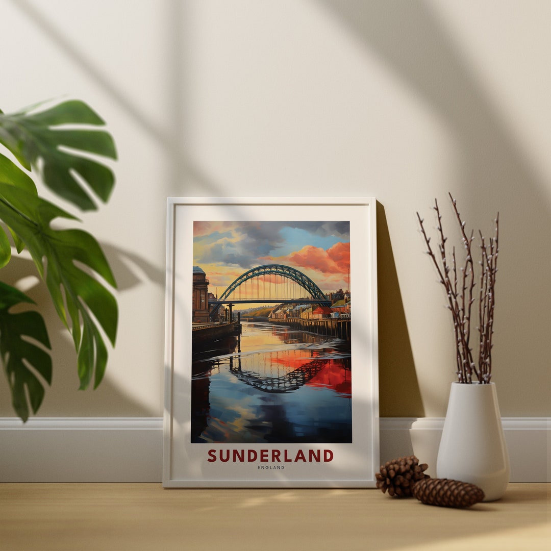 Sunderland Travel Print, Sunderland Wall Art Poster, Sunderland Travel ...