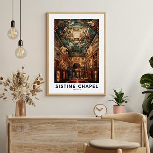 Vatican Print, Sistine Chapel Poster, Rome City Wall Art, Italy Wall ...
