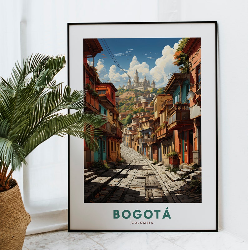 Bogota Poster - Colombia Wall Art - Bogota Travel Art - Colombia Art ...