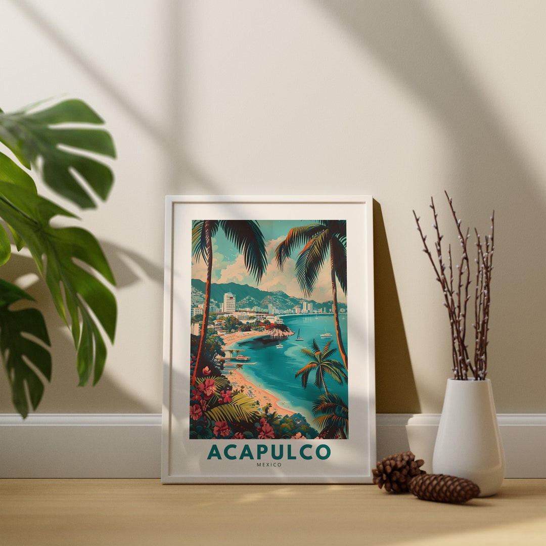 Acapulco Art Print, Acapulco Poster, Mexico Wall Decor, Acapulco Wall ...
