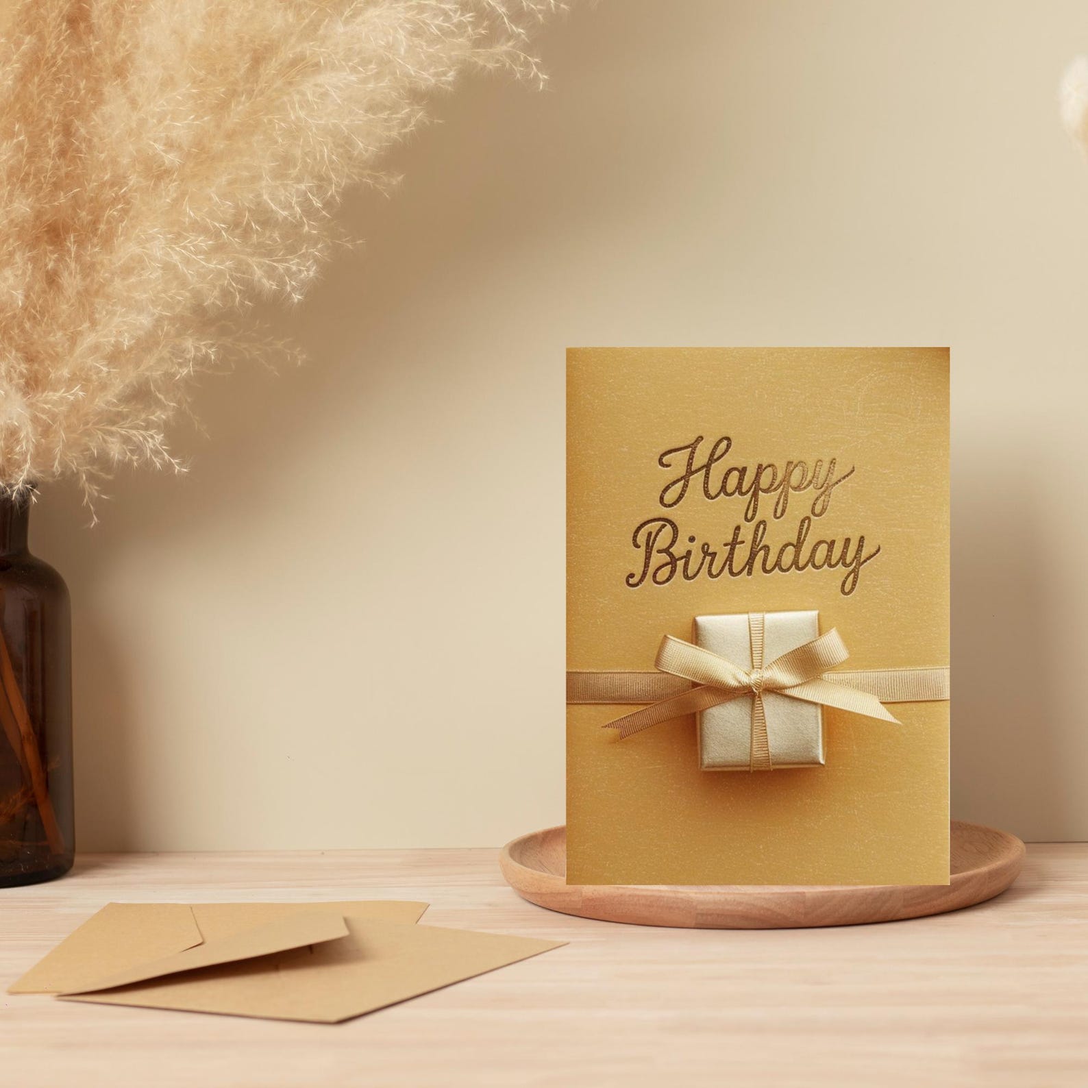 Luxury Gold Happy Birthday Card | Instant Download | Printable Card - Etsy