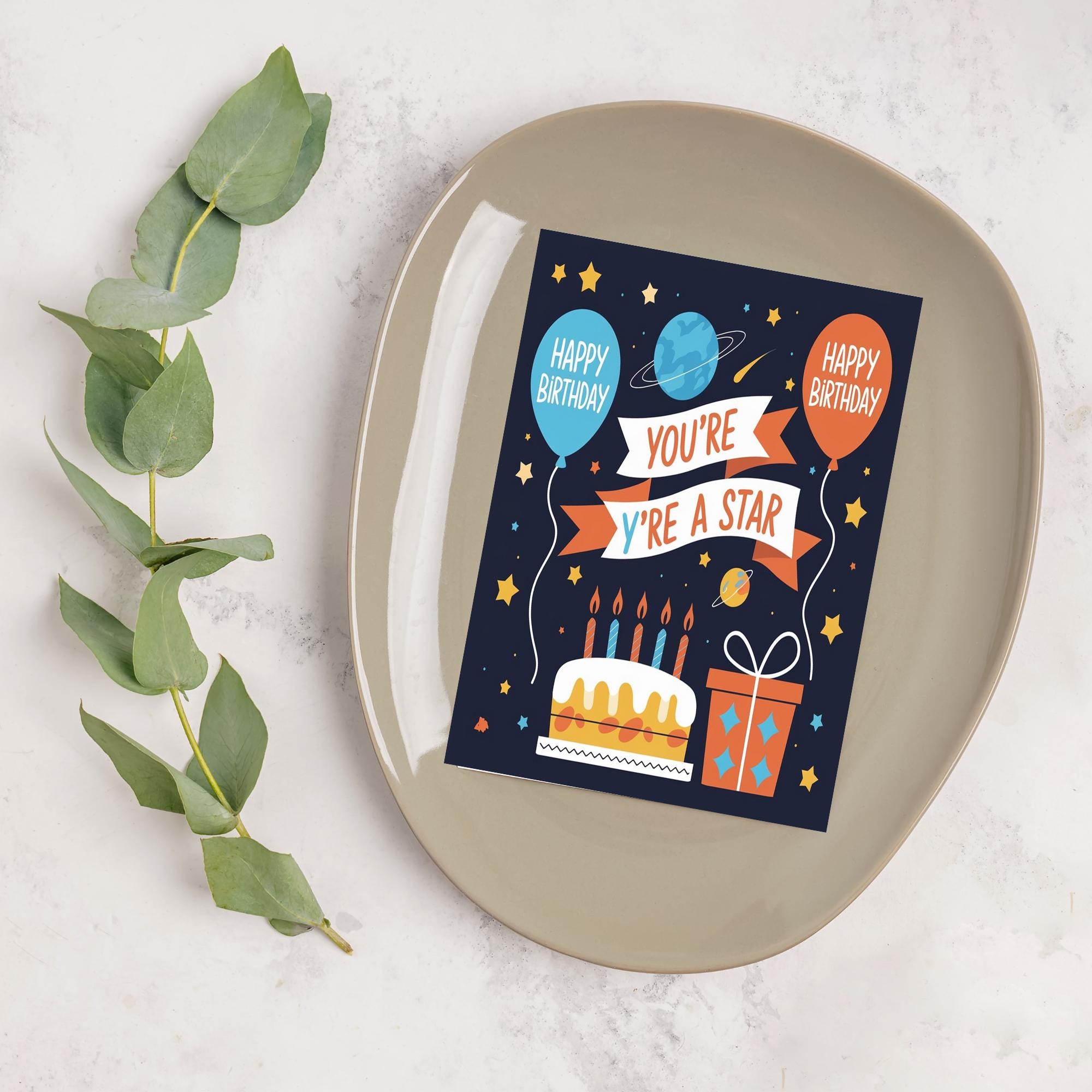 Galaxy Birthday Card | Instant Download | Printable Card | You're a ...