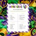 Mardi Gras Scavenger Hunt Party Game, New Orleans Carnival Fun Easy ...