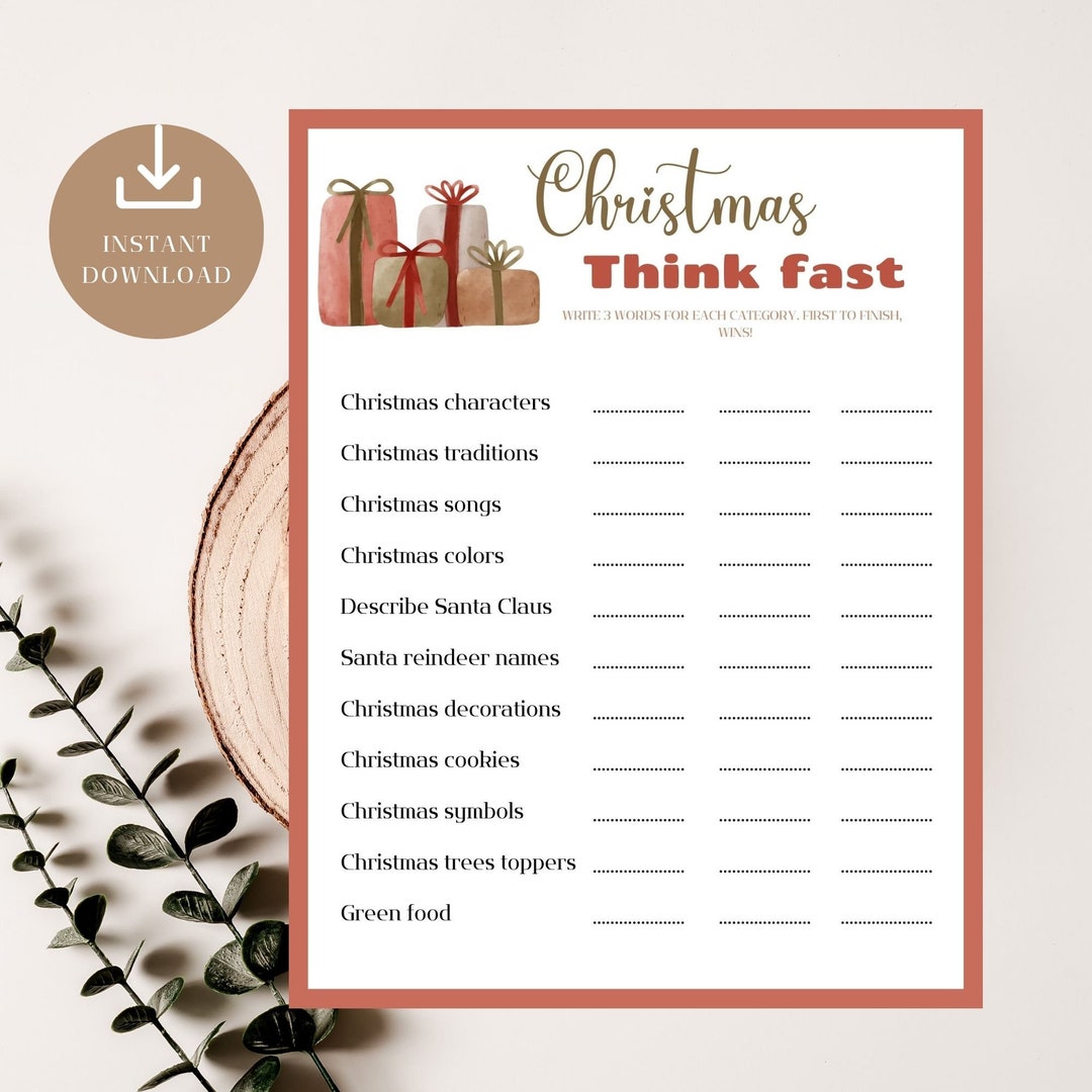 Staff Christmas Party Games, Think Fast Easy Entertainment for XMAS ...