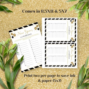New Years Party Game Printable, A-Z Word Race, NYE Icebreaker Activity ...