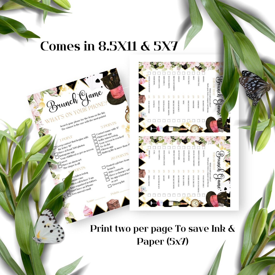 Brunch Party Game, What's on Your Phone, Girls Lunch Fun Activity ...