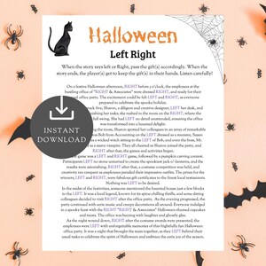 Left Right Game Halloween Printable, Office Party Game Halloween Party ...