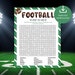Football Word Search Party Game, American Football Games for Kids Teens ...